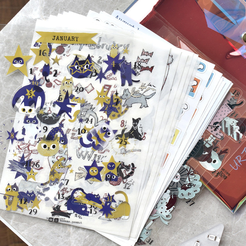 Urtape 2026 Timeless Date Stickers (Designed by Sesame & Peanut, Seon ...