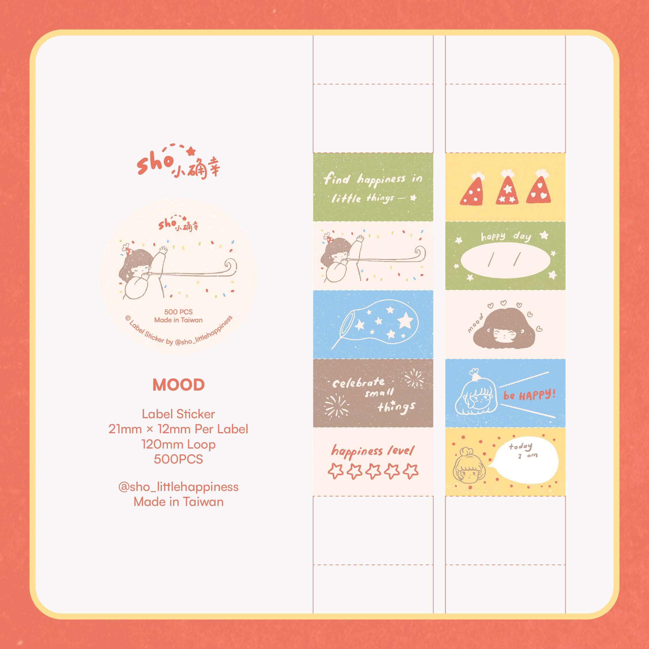 Sho Little Happiness Sticker Labels - Mood – My Documented Life
